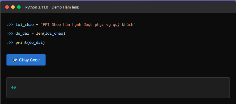 Hàm len() trong Python là gì? Các kiểu dữ liệu và cú pháp thường dùng nhất