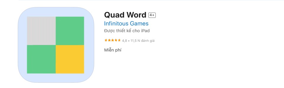 Khám phá Quad Word: Trò chơi giải đố giúp rèn luyện tư duy