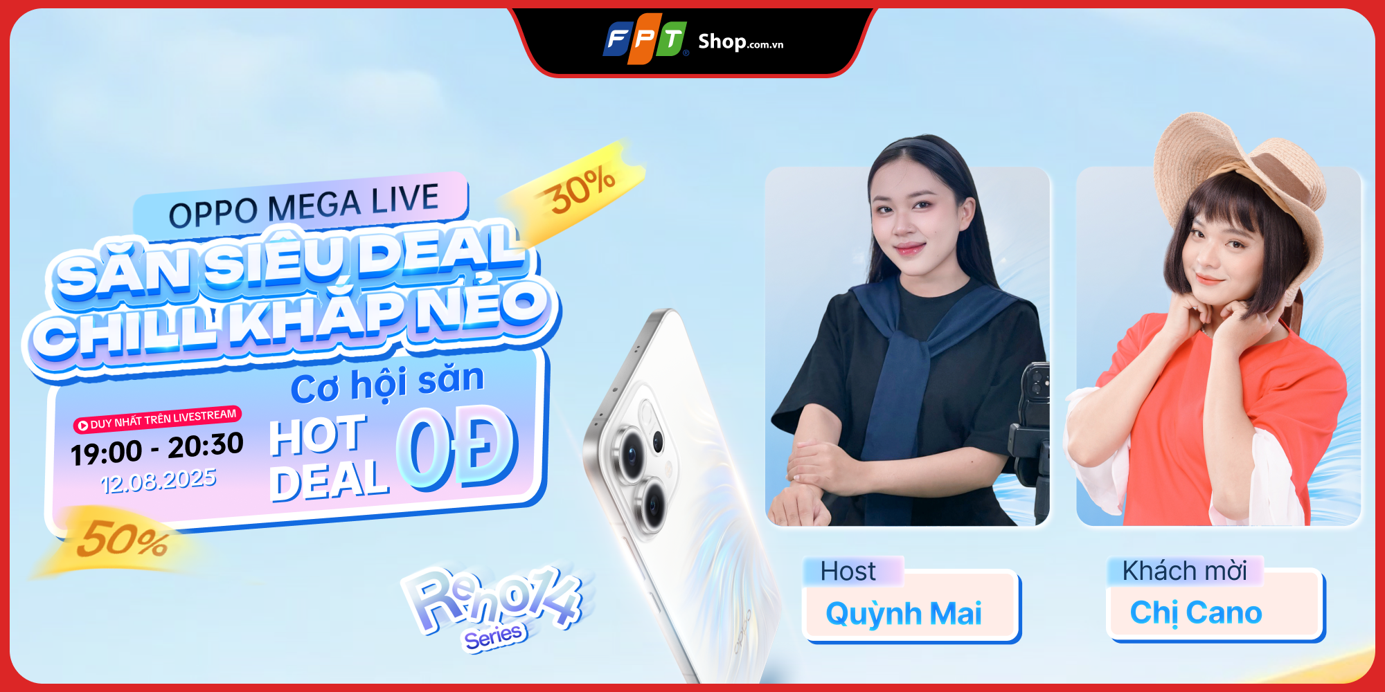 OPPO Mega Live: Săn siêu deal – Chill khắp nẻo, cơ hội săn điện thoại OPPO cao cấp với giá 0 đồng!