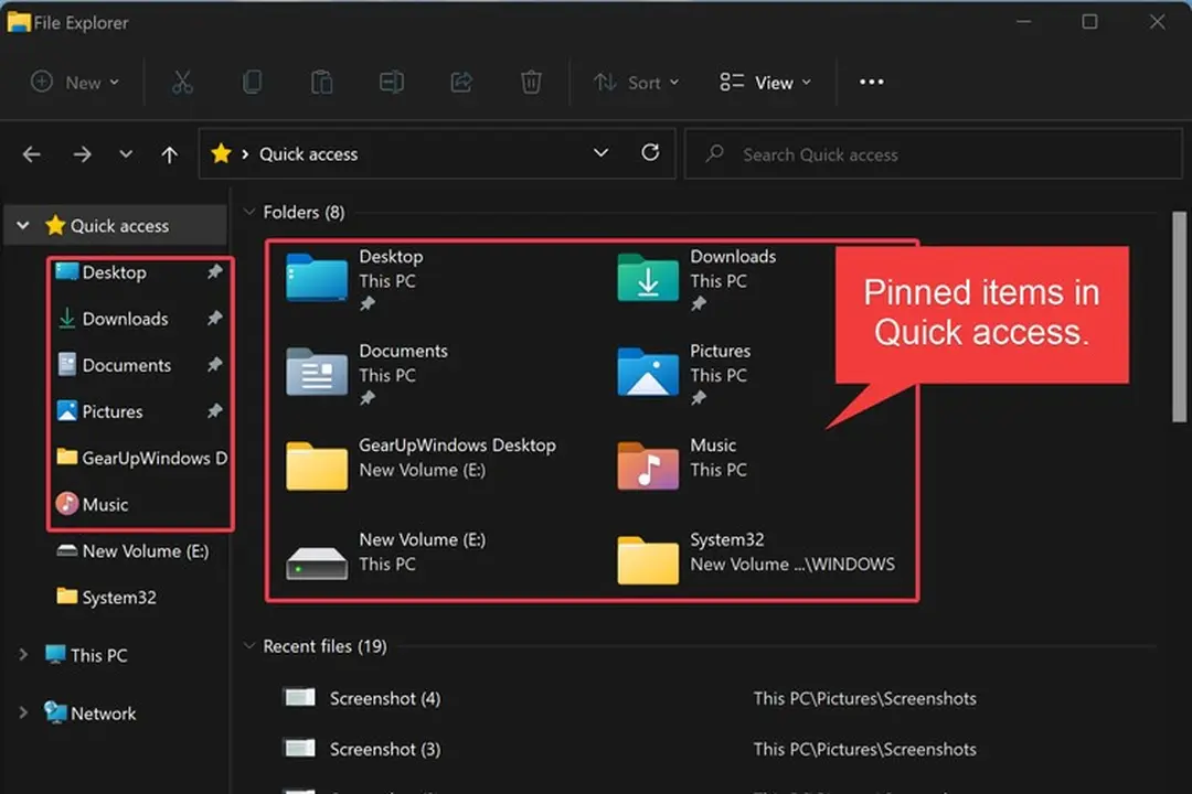 Mẹo hay để sử dụng Quick Access trên Windows 11