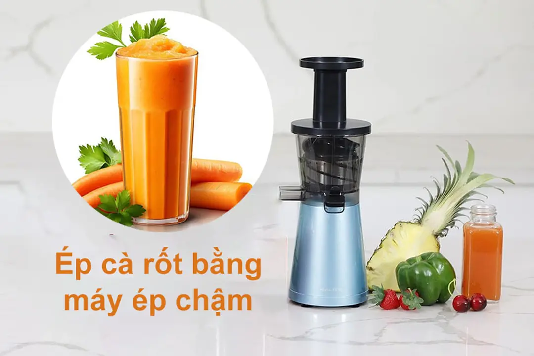 Cách làm nước ép cà rốt bằng máy ép chậm thế nào?