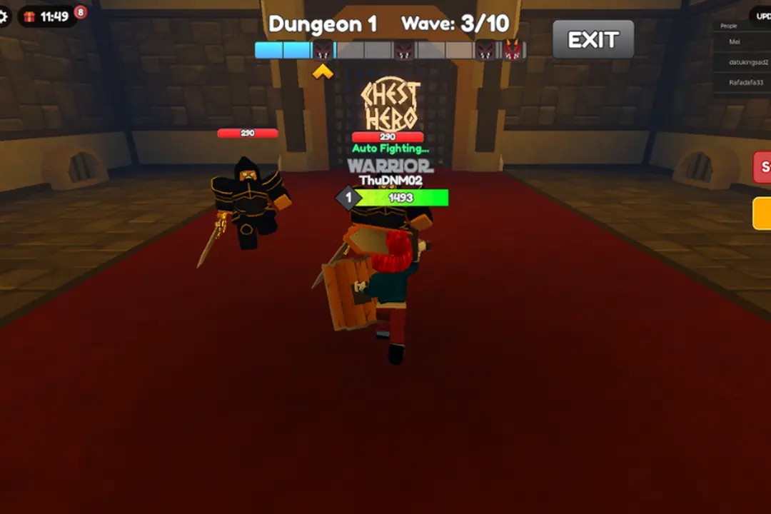 Nâng cấp trang bị với code Chest Hero Simulator mới nhất 2025