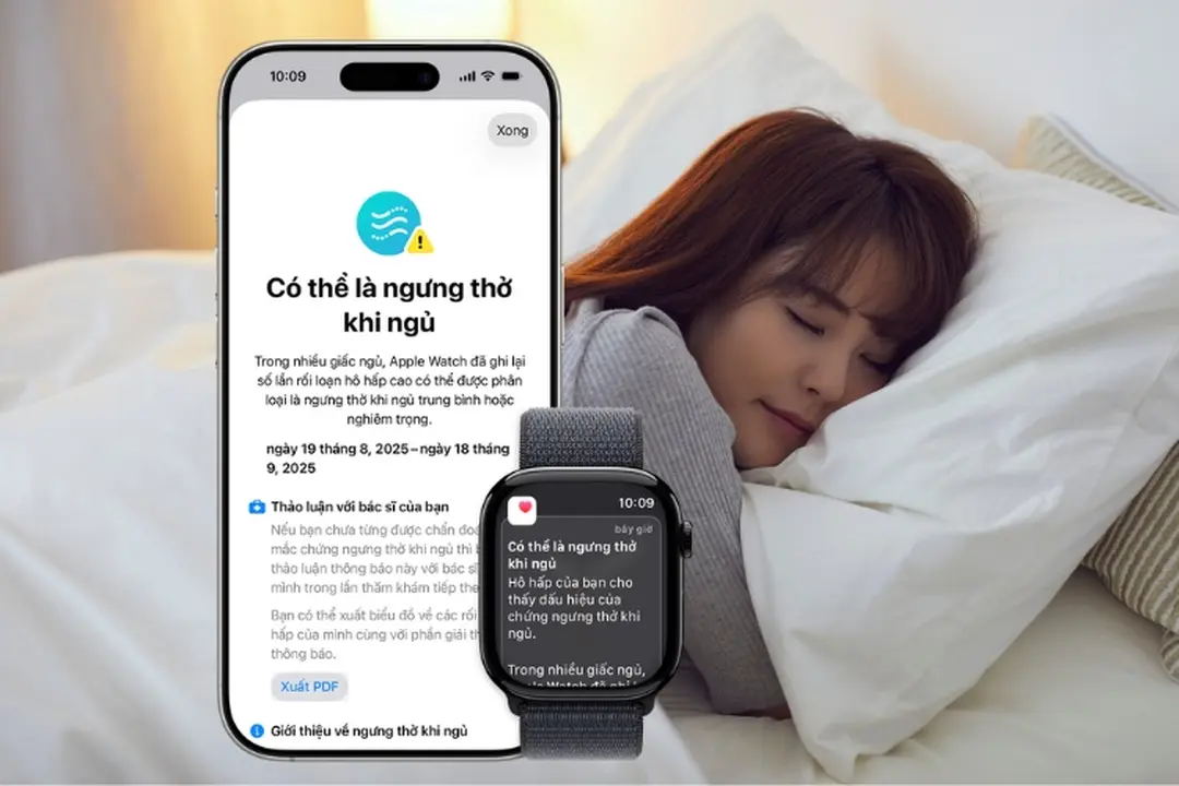 Cách phát hiện ngưng thở khi ngủ trên Apple Watch Series 10