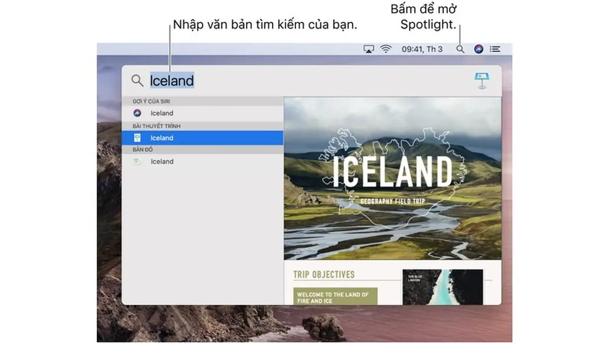 Tìm kiếm với Spotlight trên macOS Catalina