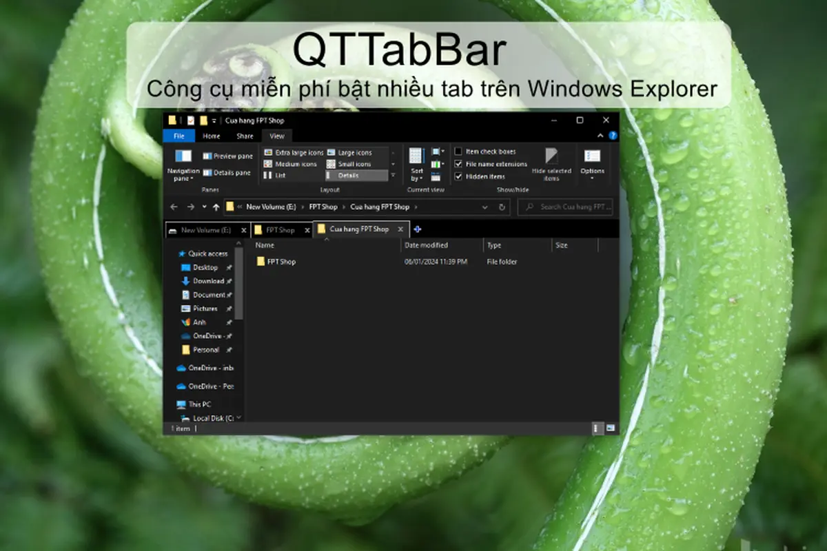 QTTabBar: Mời dùng thử công cụ bật tab trong Windows Explorer