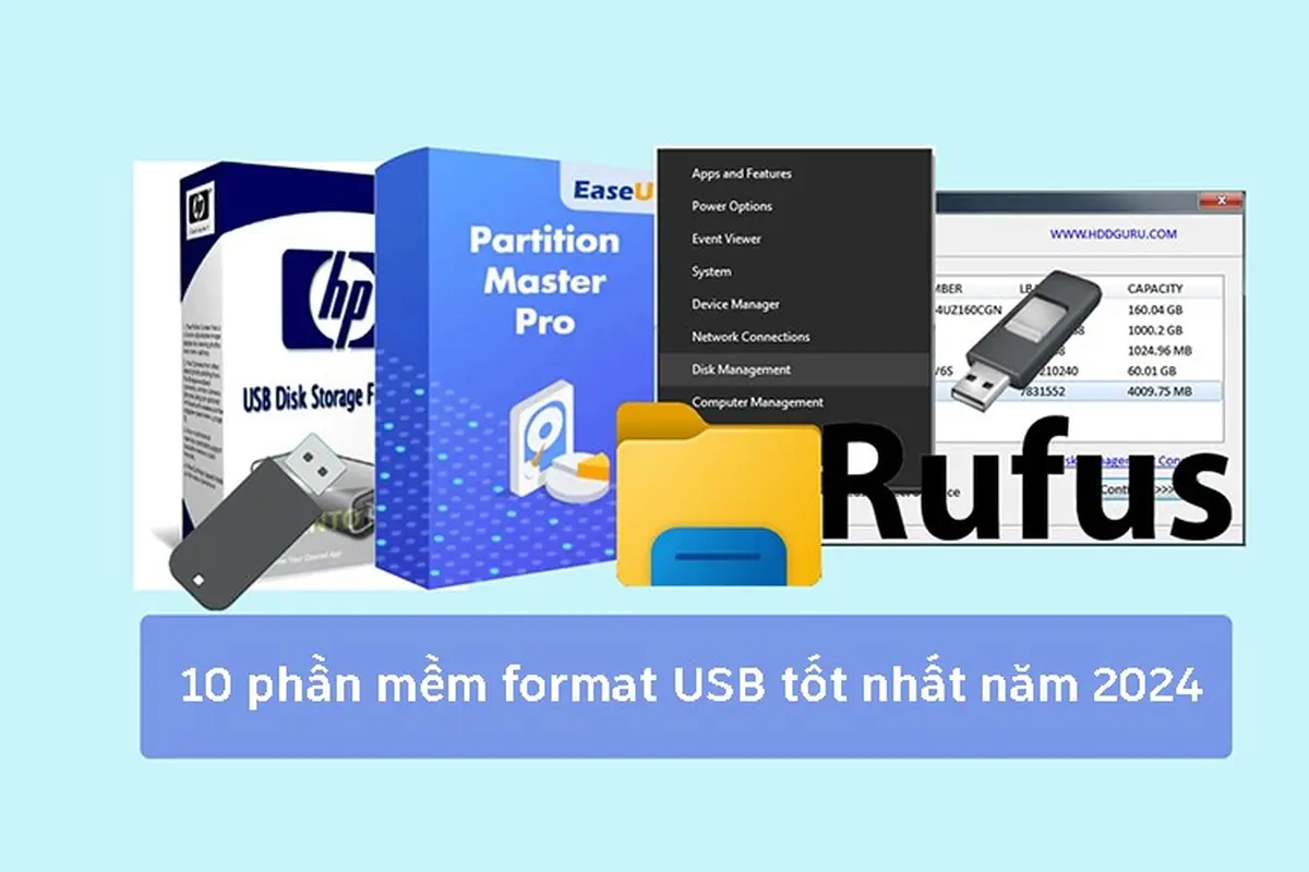 Tổng hợp 10 phần mềm format USB trên máy tính miễn phí năm 2024