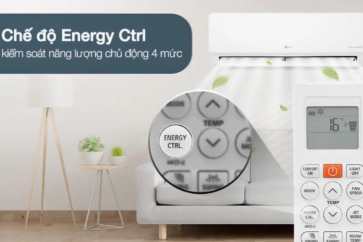 ENERGY CTRL: Chế độ kiểm soát năng lượng chủ động ở điều hòa LG