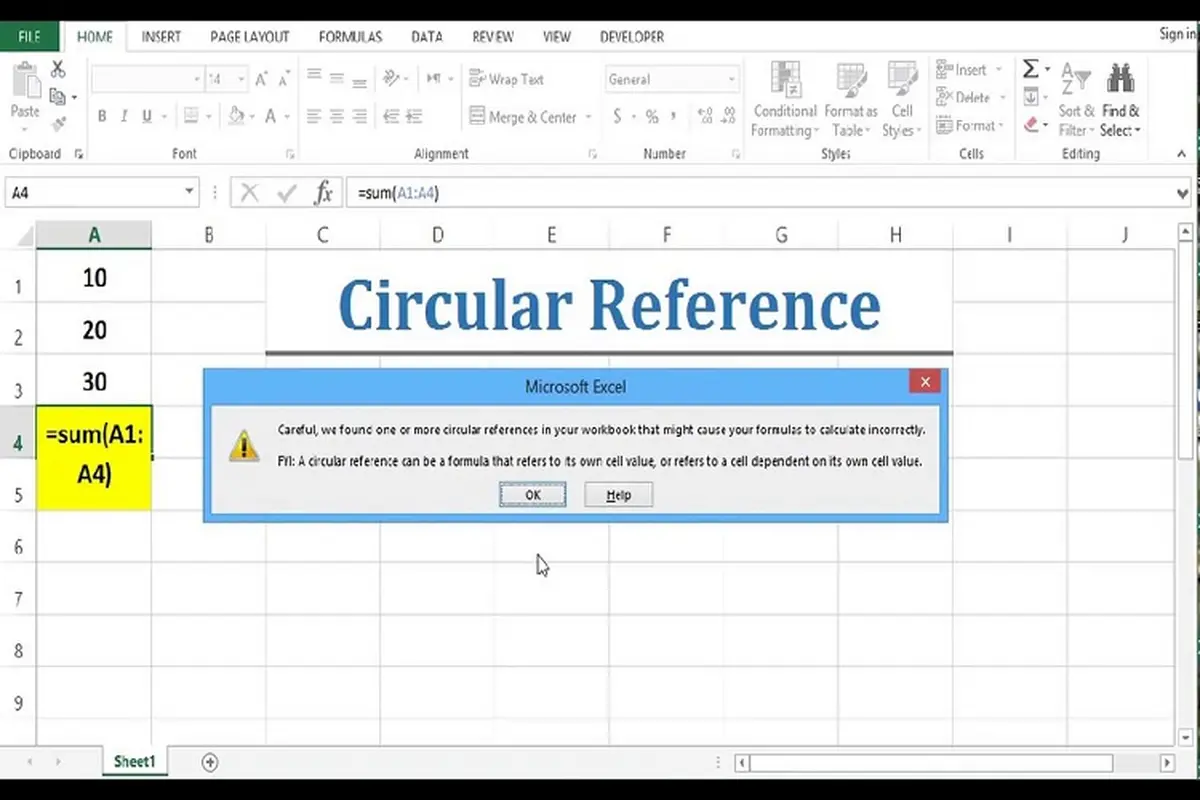 Cách sửa lỗi Circular References trong Excel mới 2025, thành công 100%