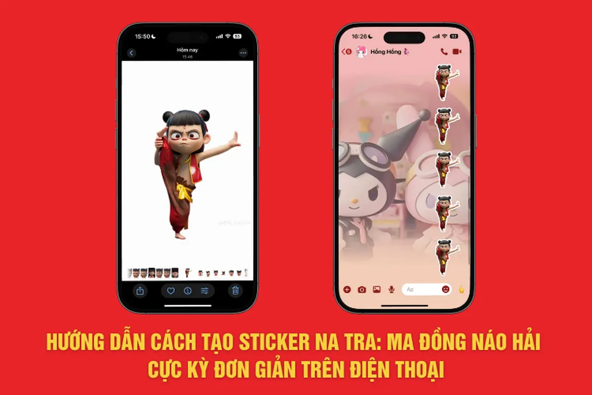 Hướng dẫn chi tiết cách tạo sticker Na Tra: Ma Đồng Náo Hải