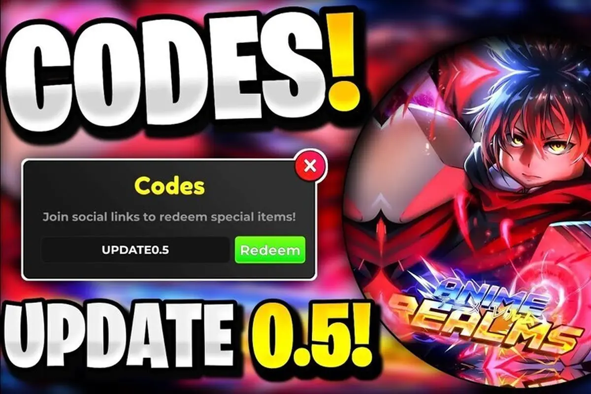 Full code Anime Realms mới 2025 giúp nhận thêm nhiều quà tặng