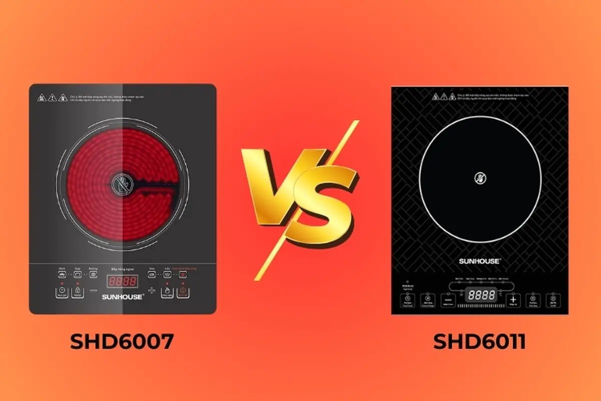 So sánh bếp hồng ngoại Sunhouse SHD6007 và SHD6011 trước khi mua