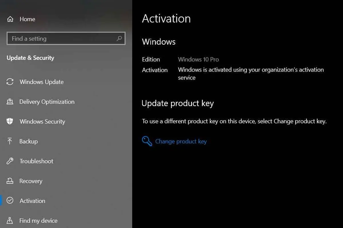 Windows is activated using your organization's activation service là gì?