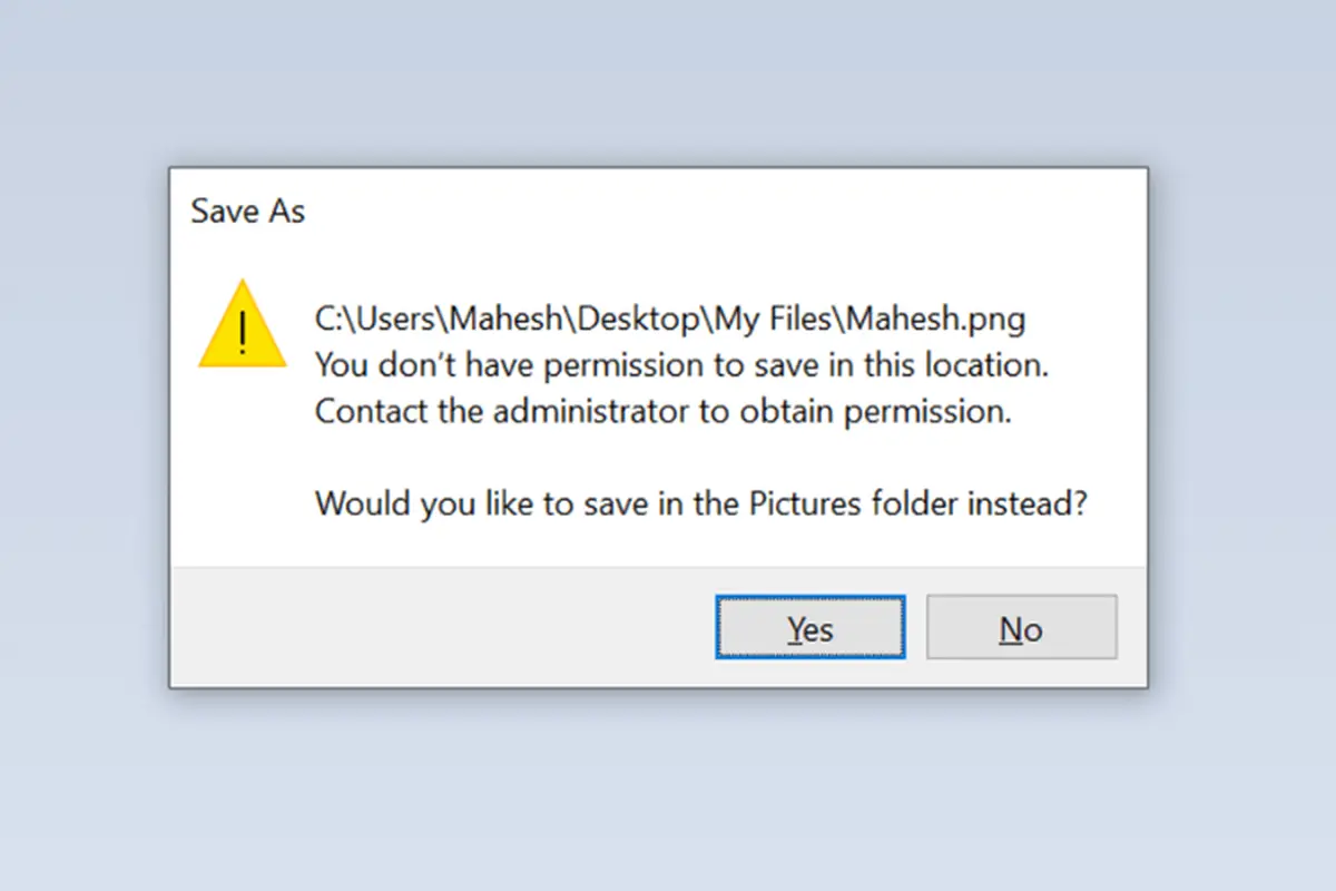 Cách sửa lỗi you do not have permission to access trên Windows