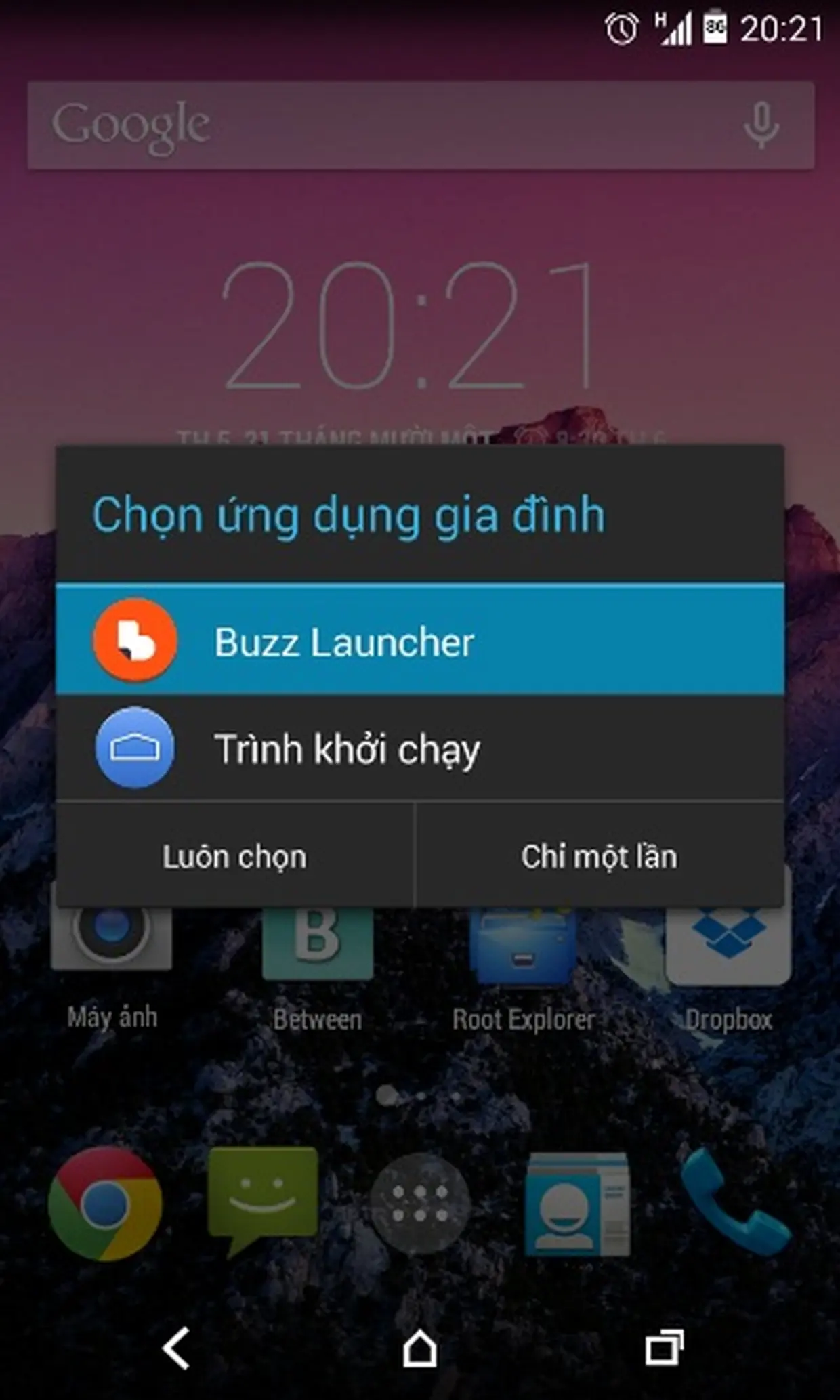 Dùng Buzz Launcher để tạo nên “sắc màu” cho thiết bị của bạn