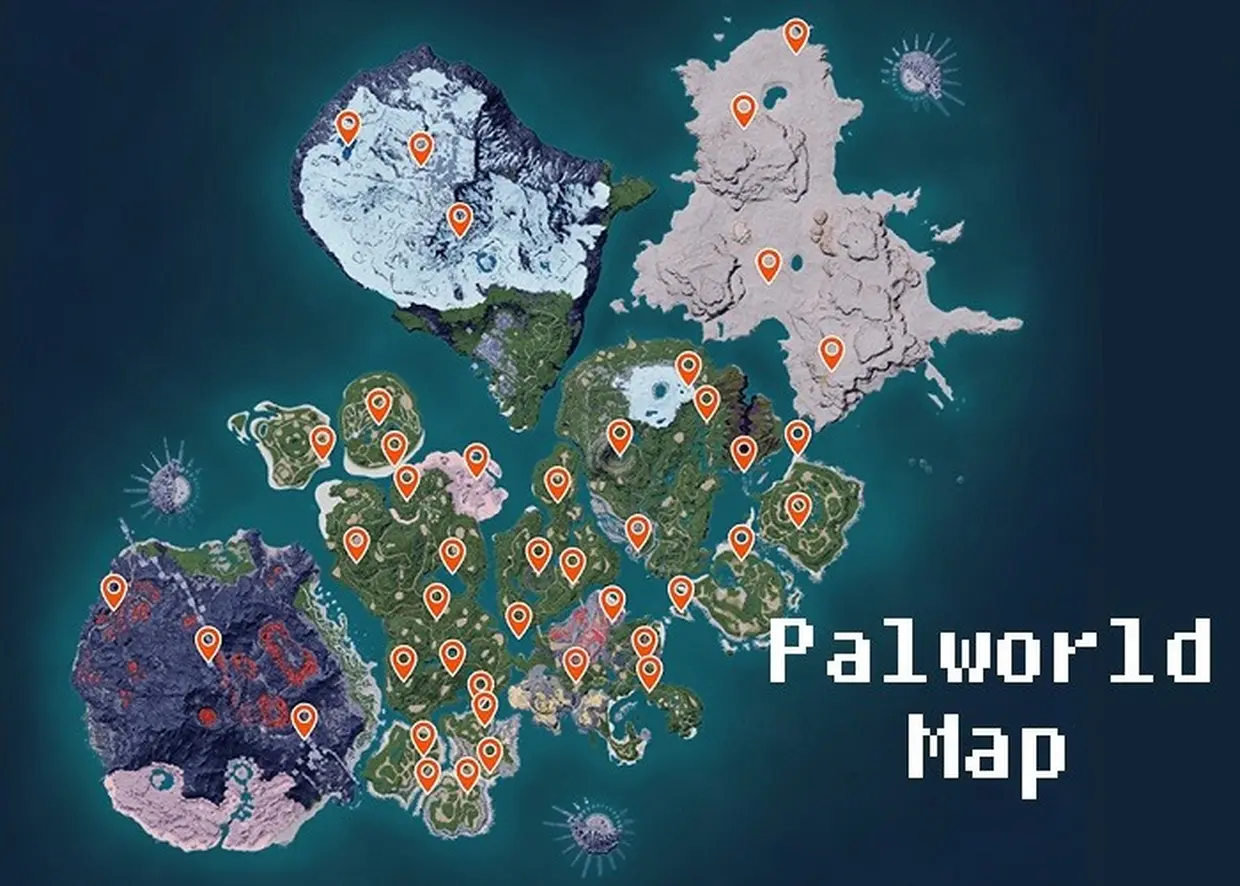 Palworld Map: Khám phá những điều thú vị xuất hiện trong bản đồ