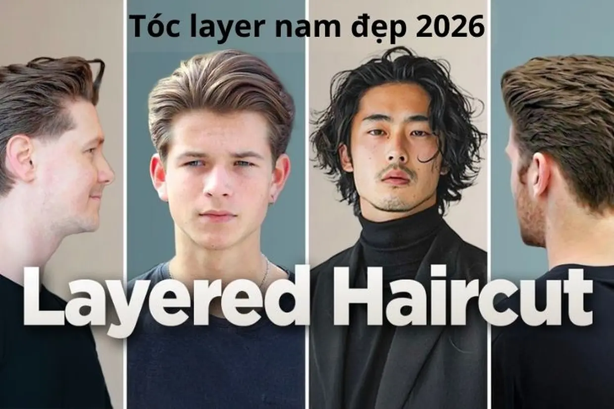 Tóc layer nam đẹp 2026: Chọn kiểu nào để trông cuốn hút hơn?