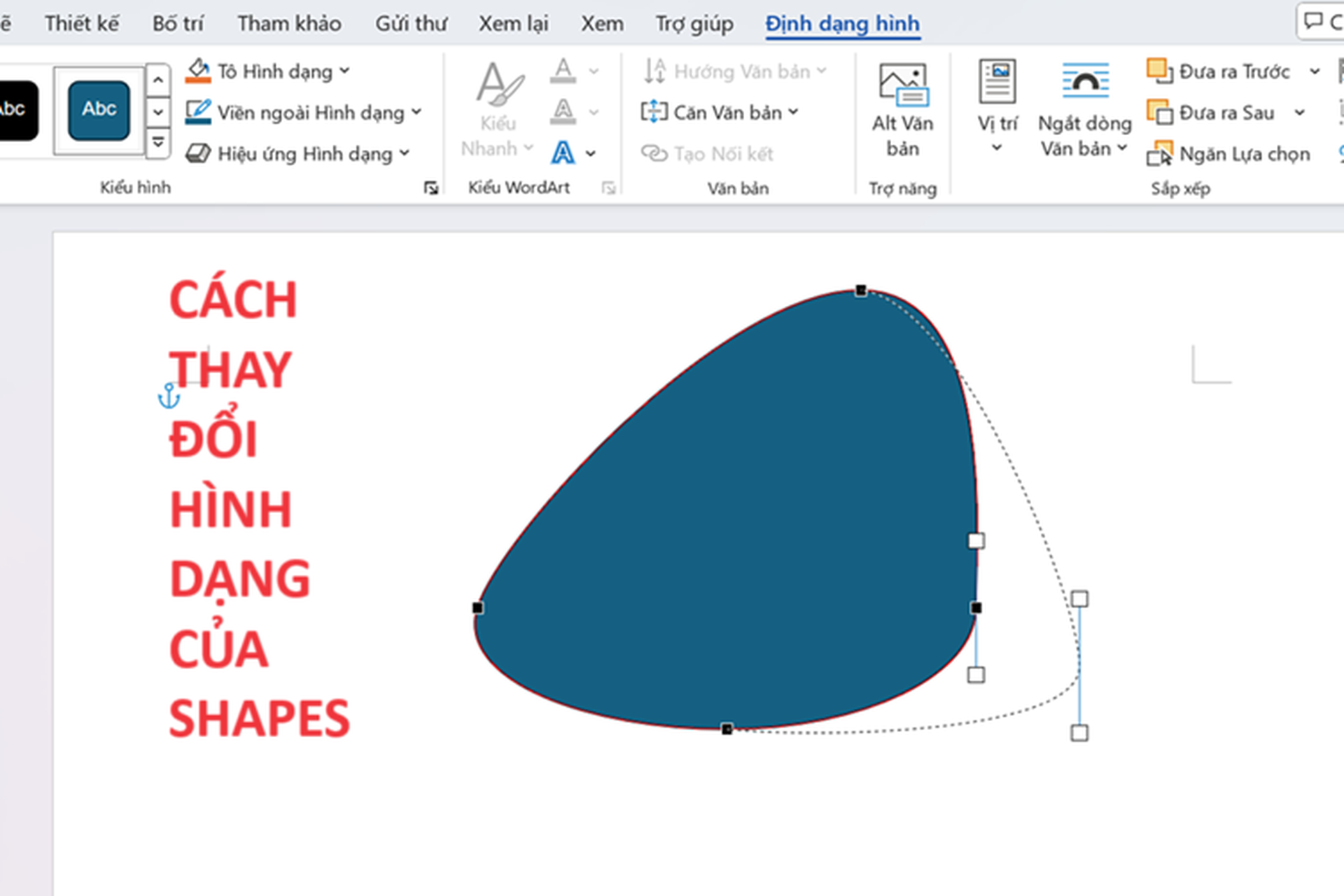 Mách bạn cách thay đổi hình dạng Shapes trong Word và những thao tác ...