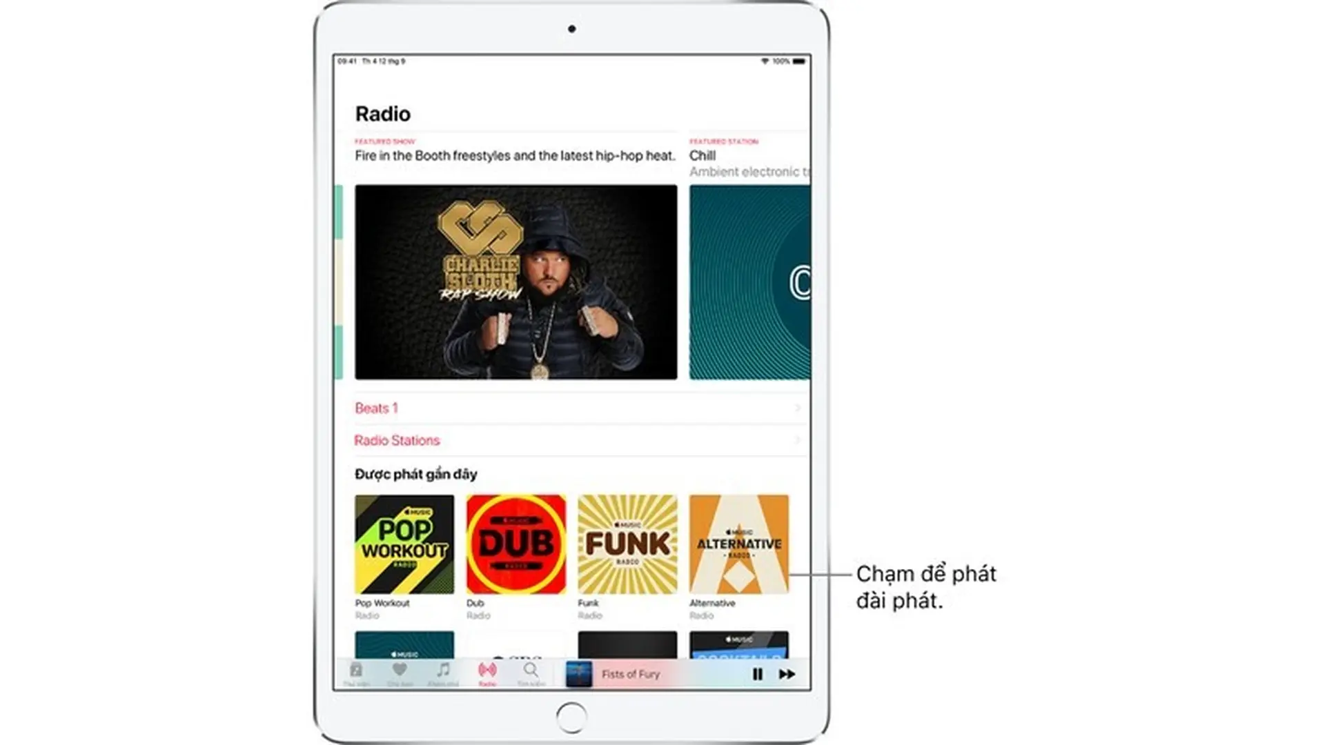 Nghe radio trên iPad