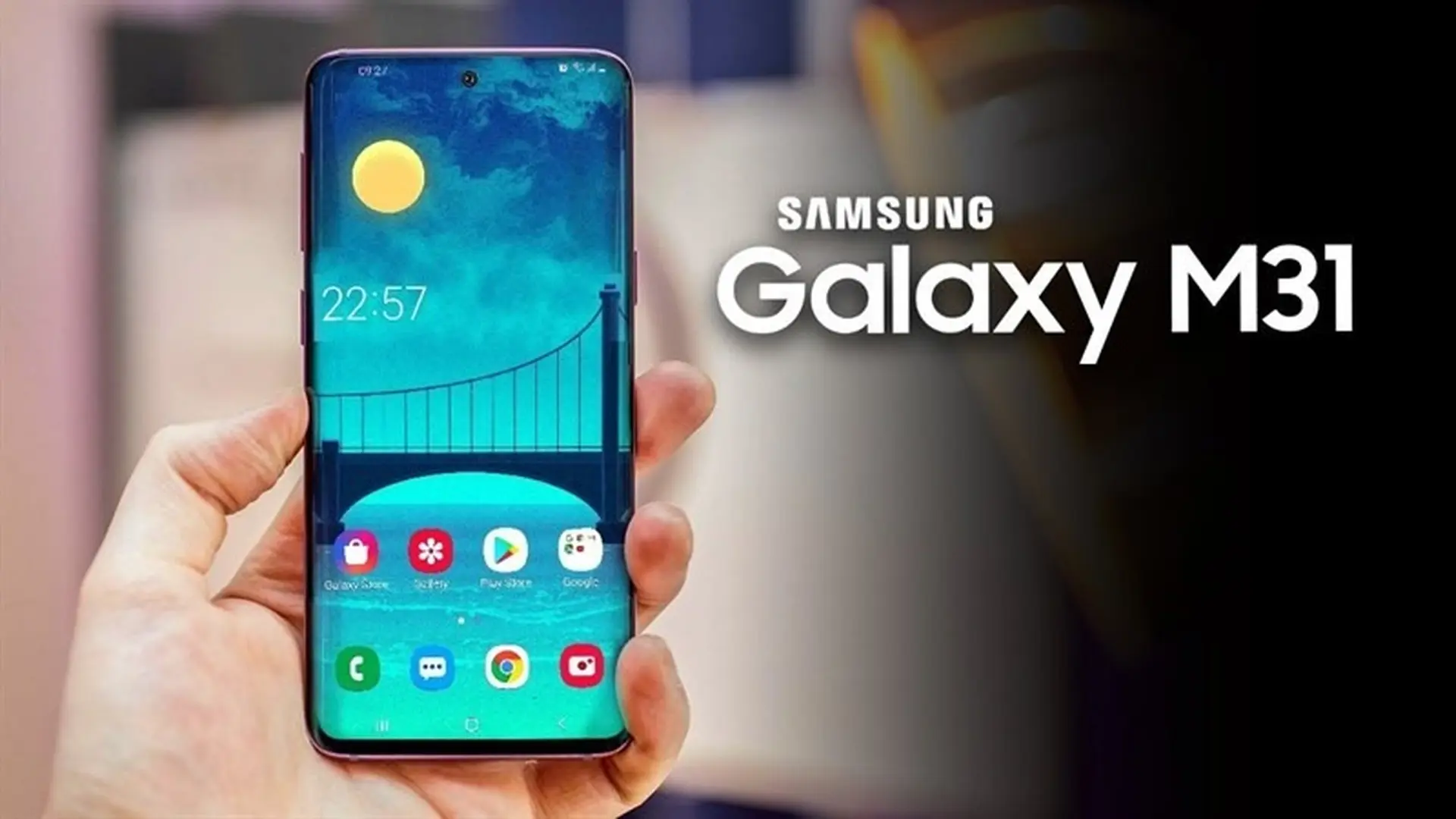 Poster quảng cáo Galaxy M31 cho thấy camera chính 64MP