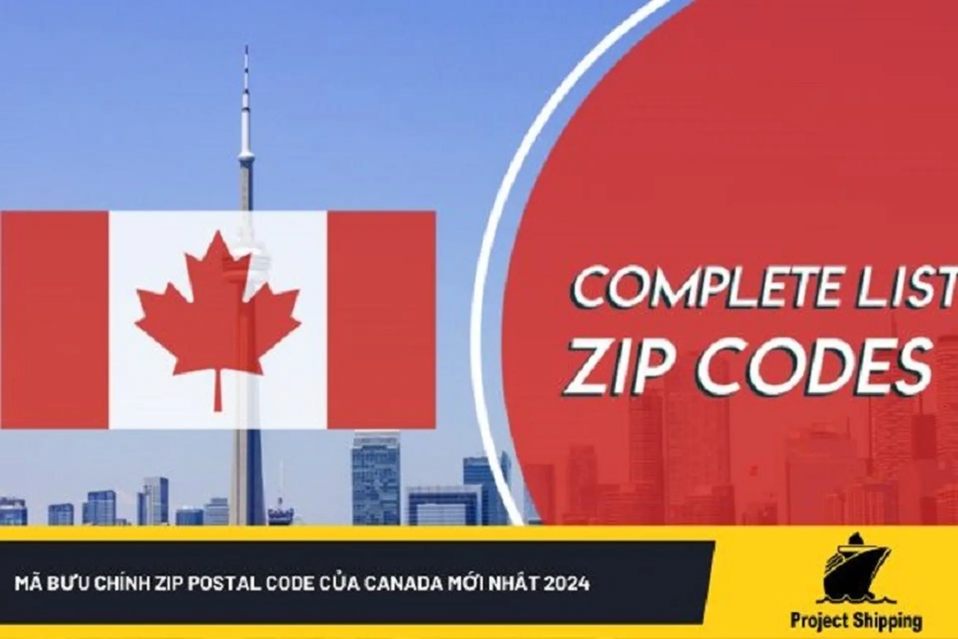 Danh sách mã zip Canada chi tiết từng khu vực, bưu cục