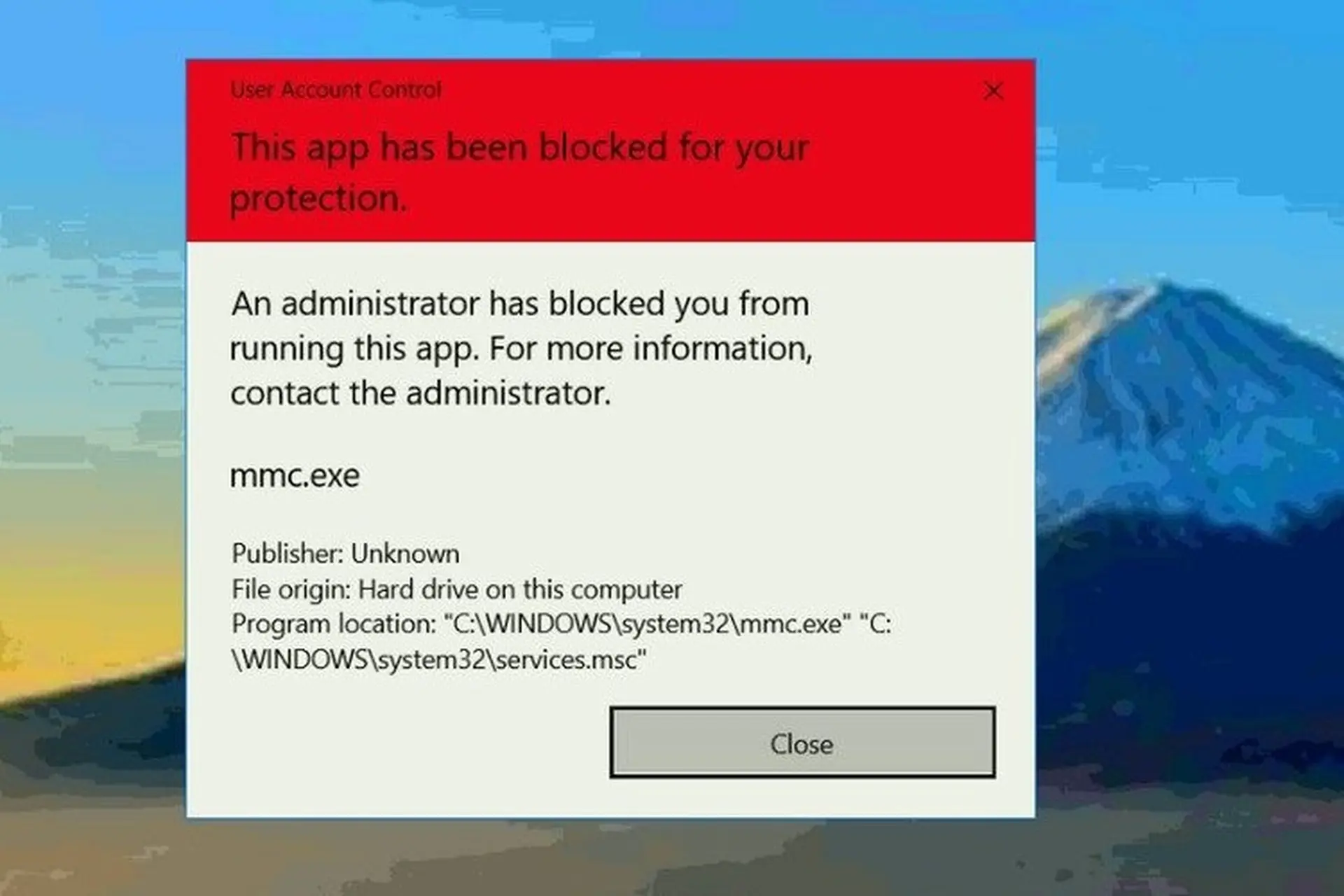 Cách sửa lỗi: This app has been blocked for your protection