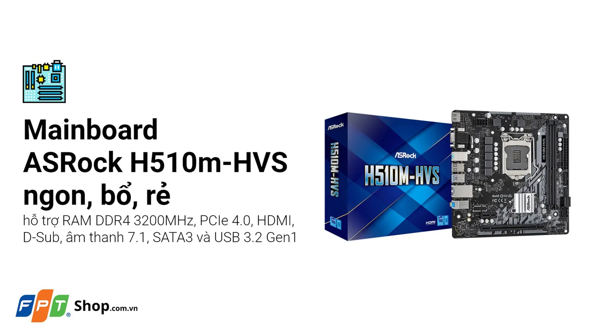 PC FPT E-POWER 012 Pentium Gold G6405 4.1 GHz/8 GB/240 GB/250 W chính ...