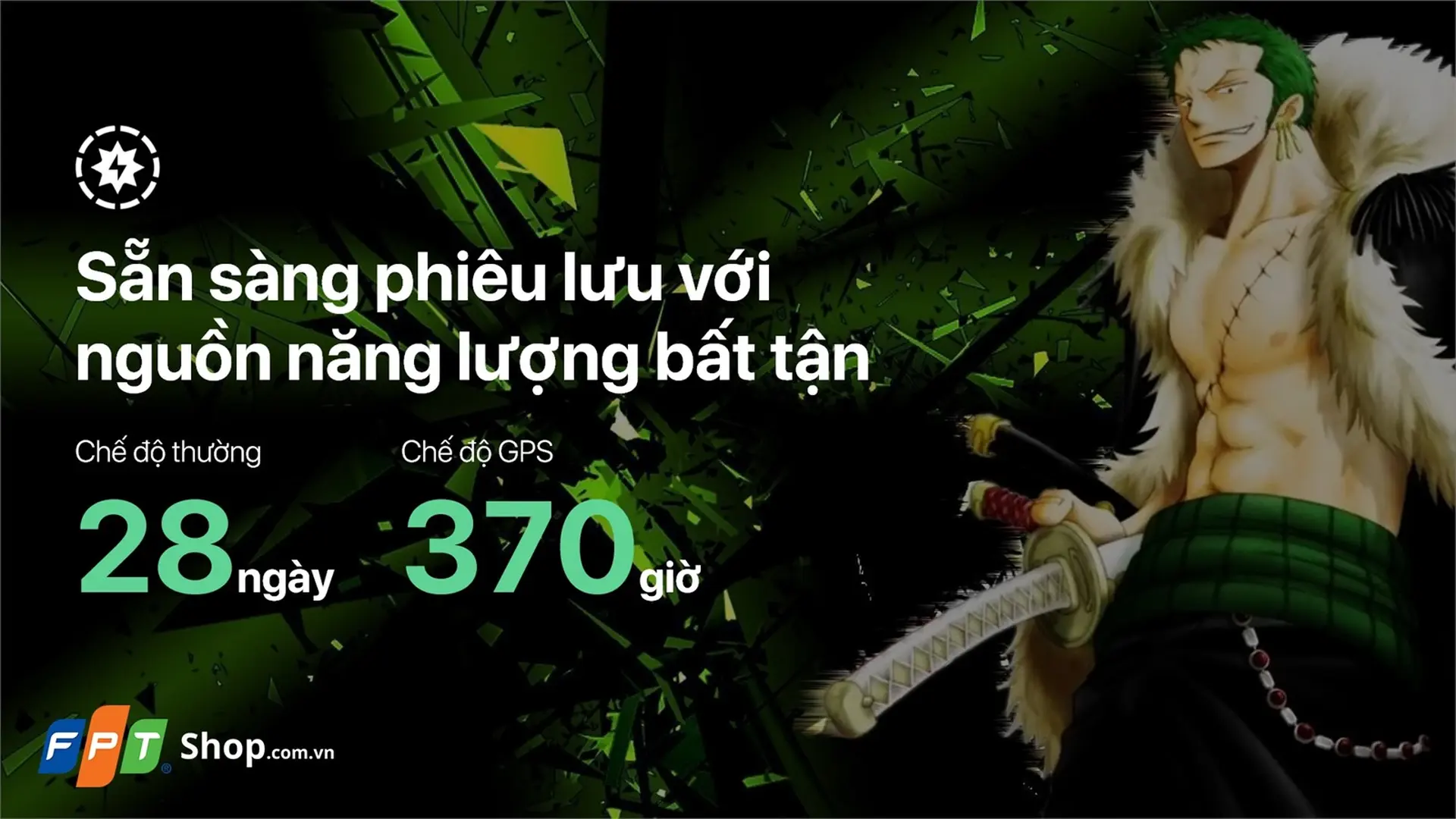 Garmin Instinct 2 Solar ONE PIECE phiên bản Zoro