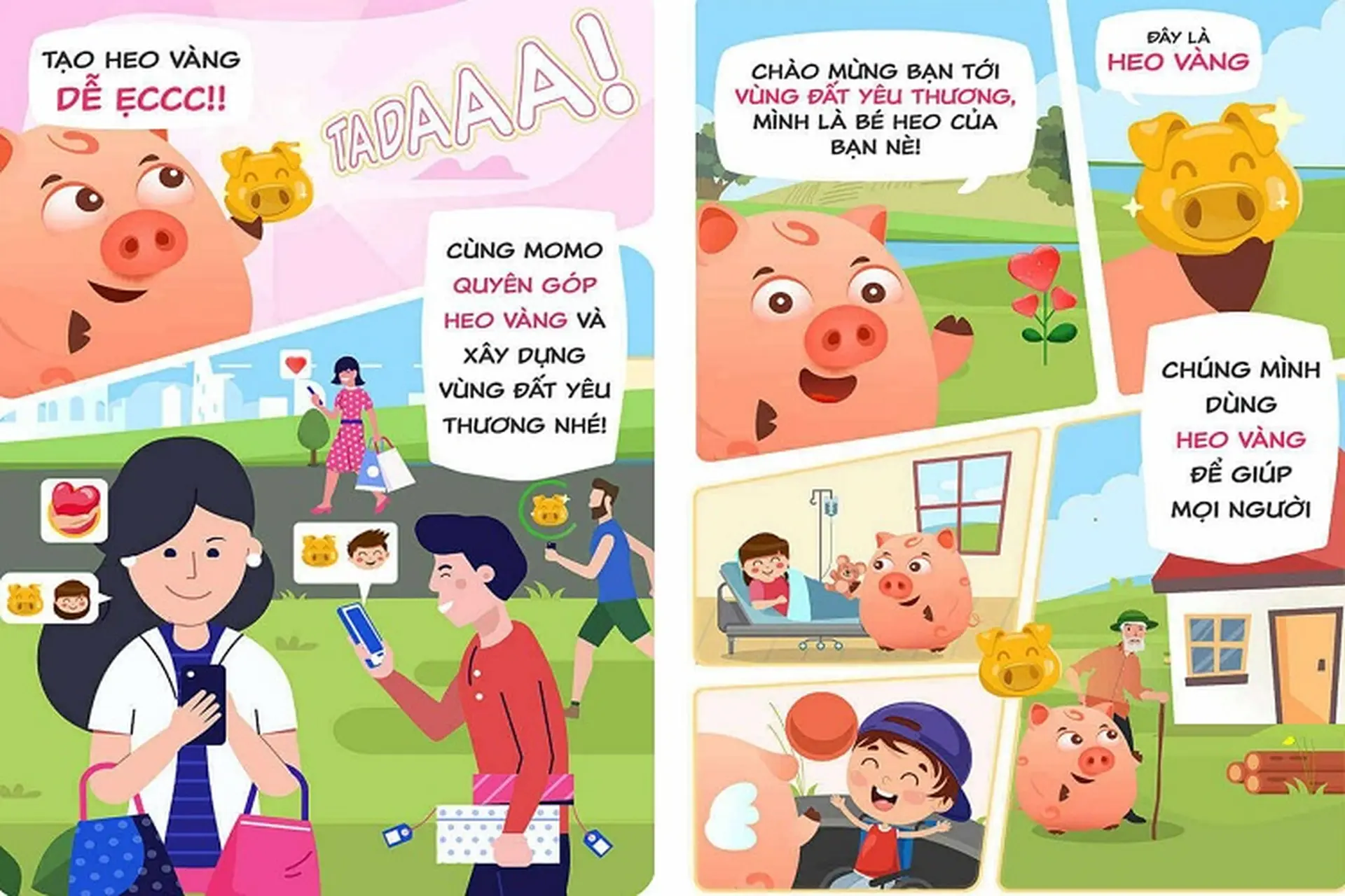 Đáp án heo đi học MoMo là gì? Bí kíp nuôi heo vàng và quyên góp