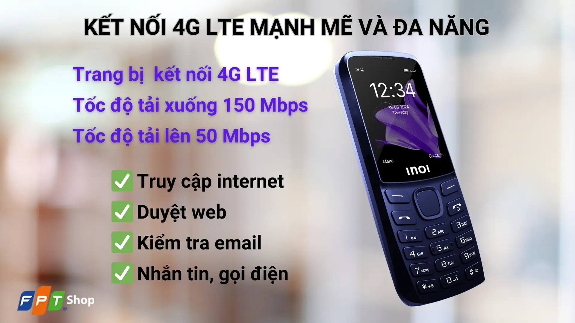 Inoi 244 Modern Plus 4G | Bảo hành 777 ngày, giá rẻ
