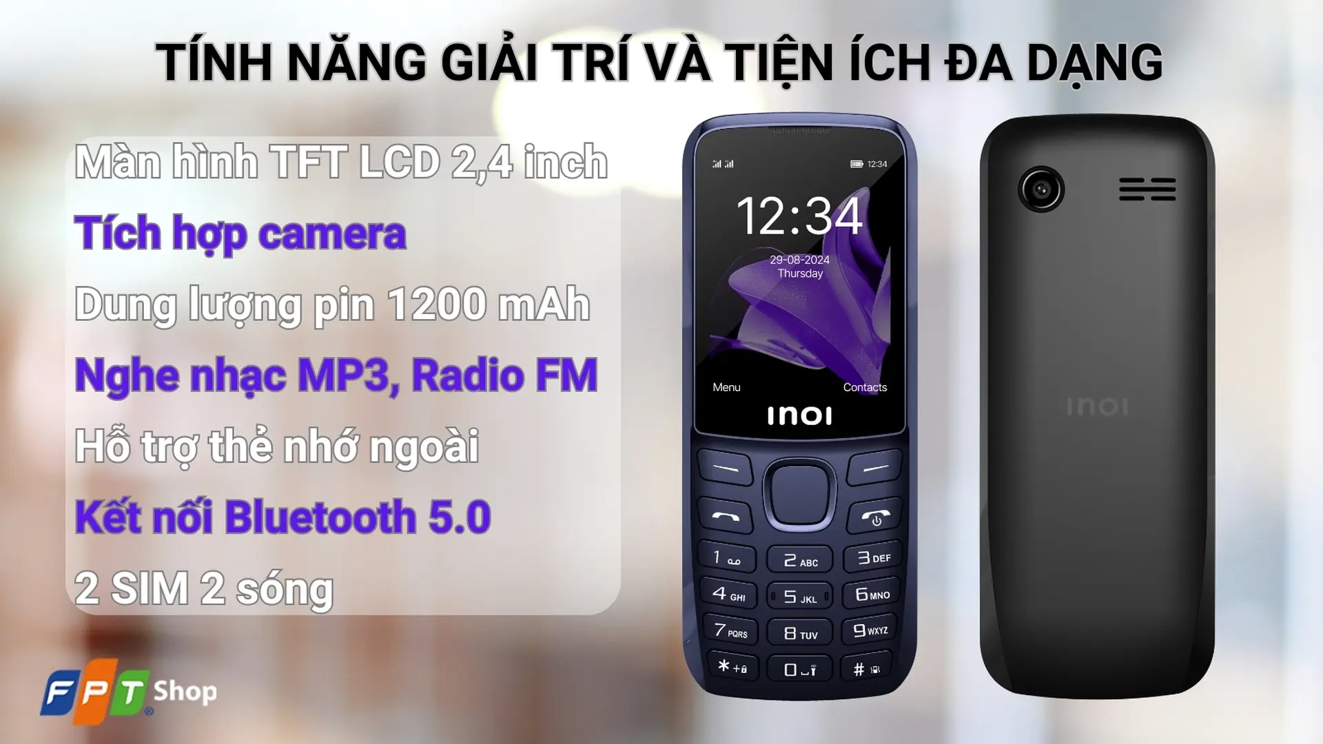 Inoi 244 Modern Plus 4G | Bảo hành 777 ngày, giá rẻ