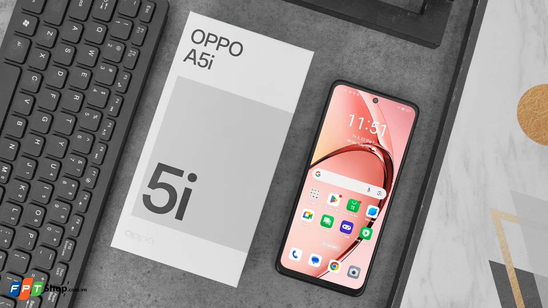 Điện thoại OPPO A5i 4GB/64GB chính hãng, giá rẻ, góp 0%
