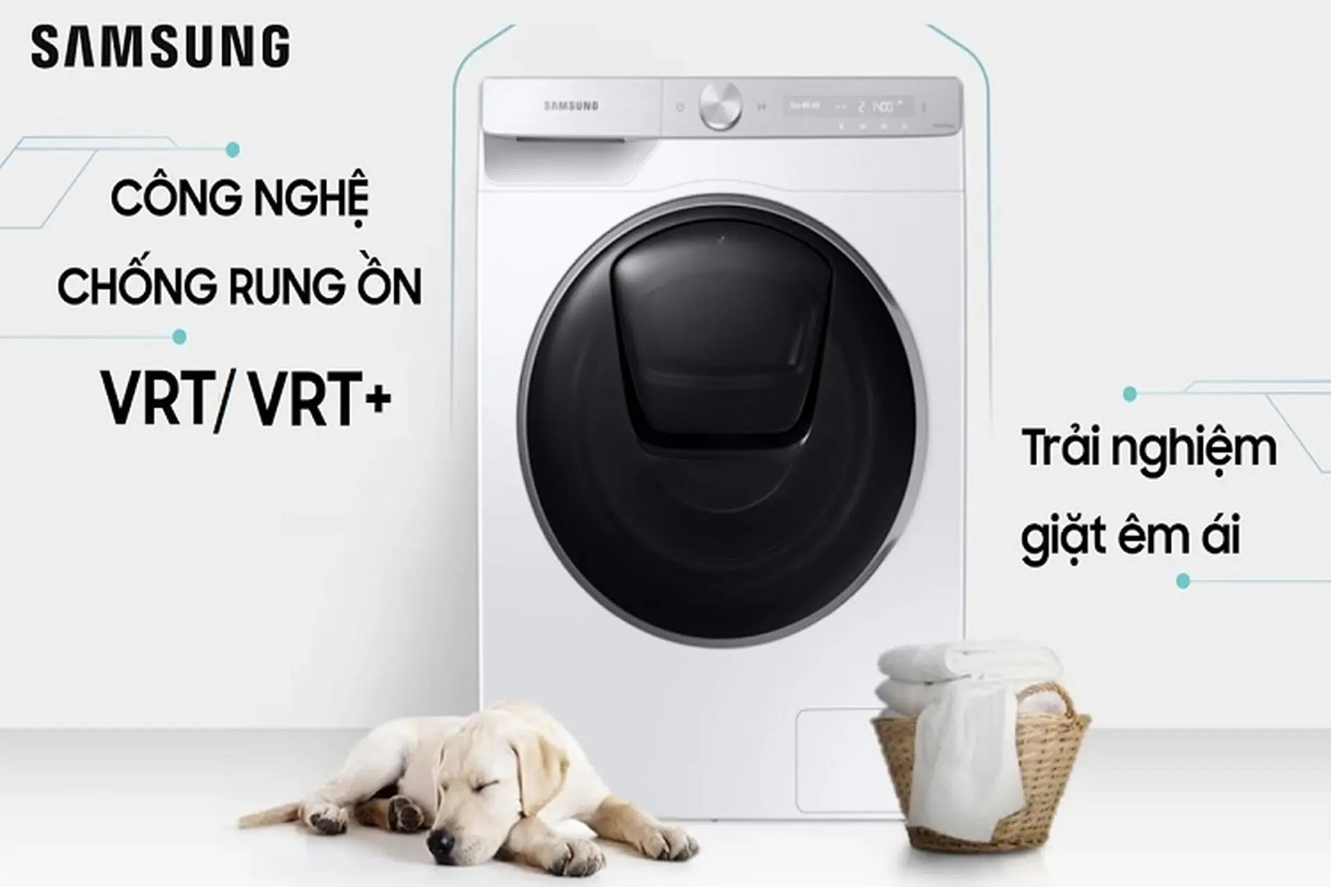 So sánh công nghệ VRT Plus và VRT trang bị trên máy giặt Samsung