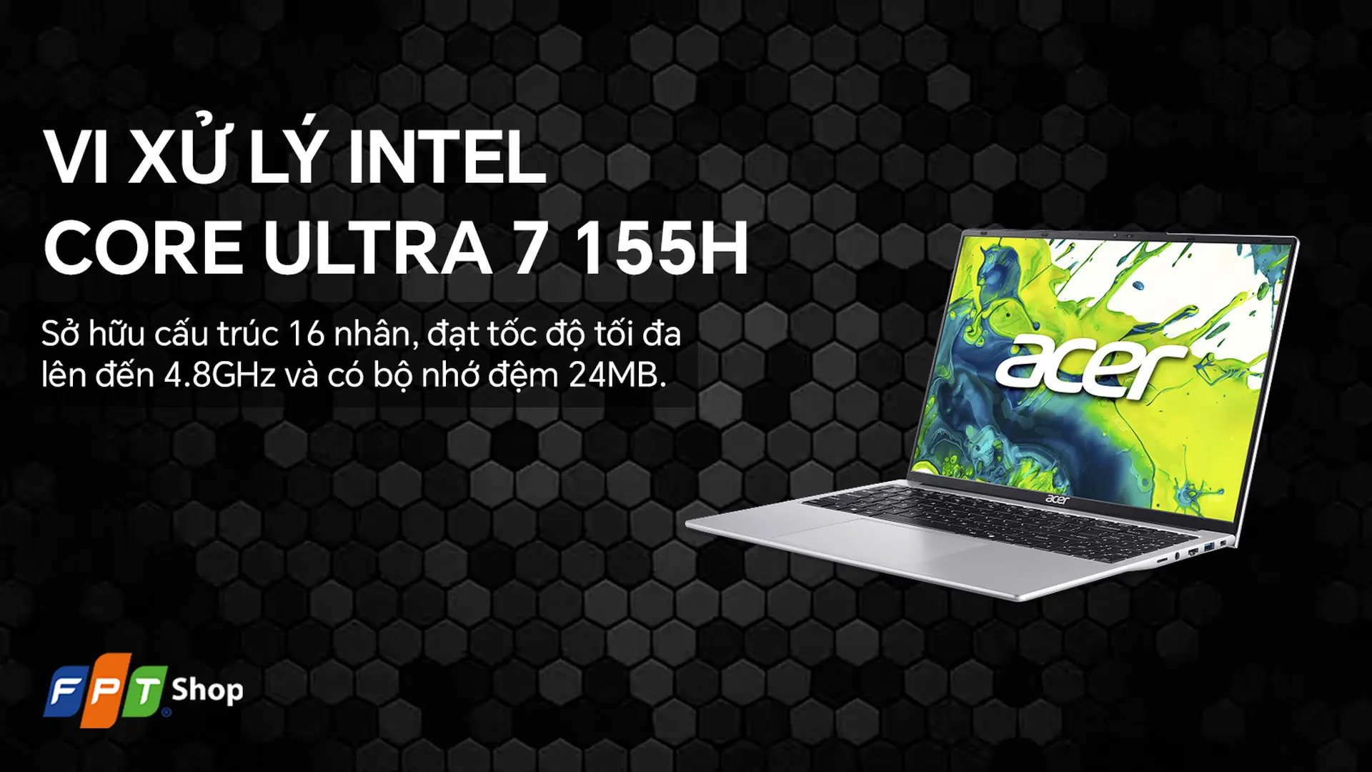 Laptop Acer Aspire Lite 16 AI AL16-71P-71WU | Ultra 7 155H