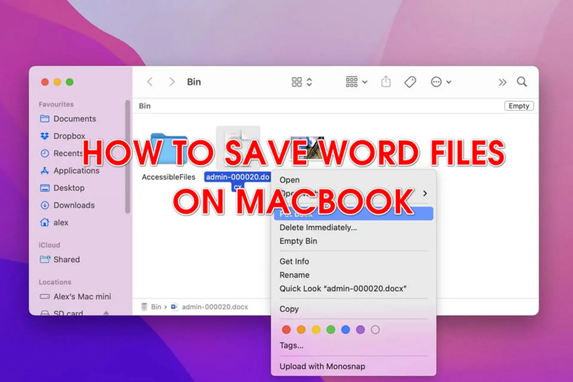 Cách lưu file Word trên MacBook cho người mới làm quen với macOS