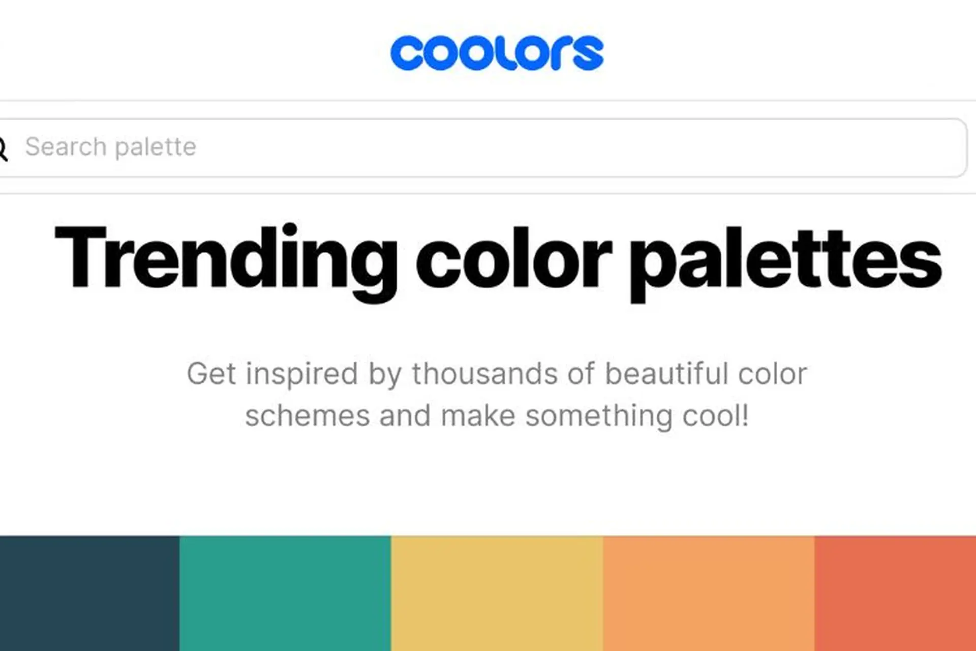 Coolors - Công cụ tạo bảng màu trực tuyến dành cho nhà thiết kế