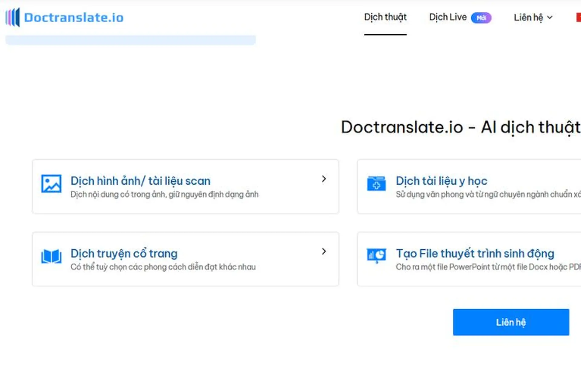 DocTranslator.io: Nền tảng hỗ trợ dịch tài liệu trực tuyến