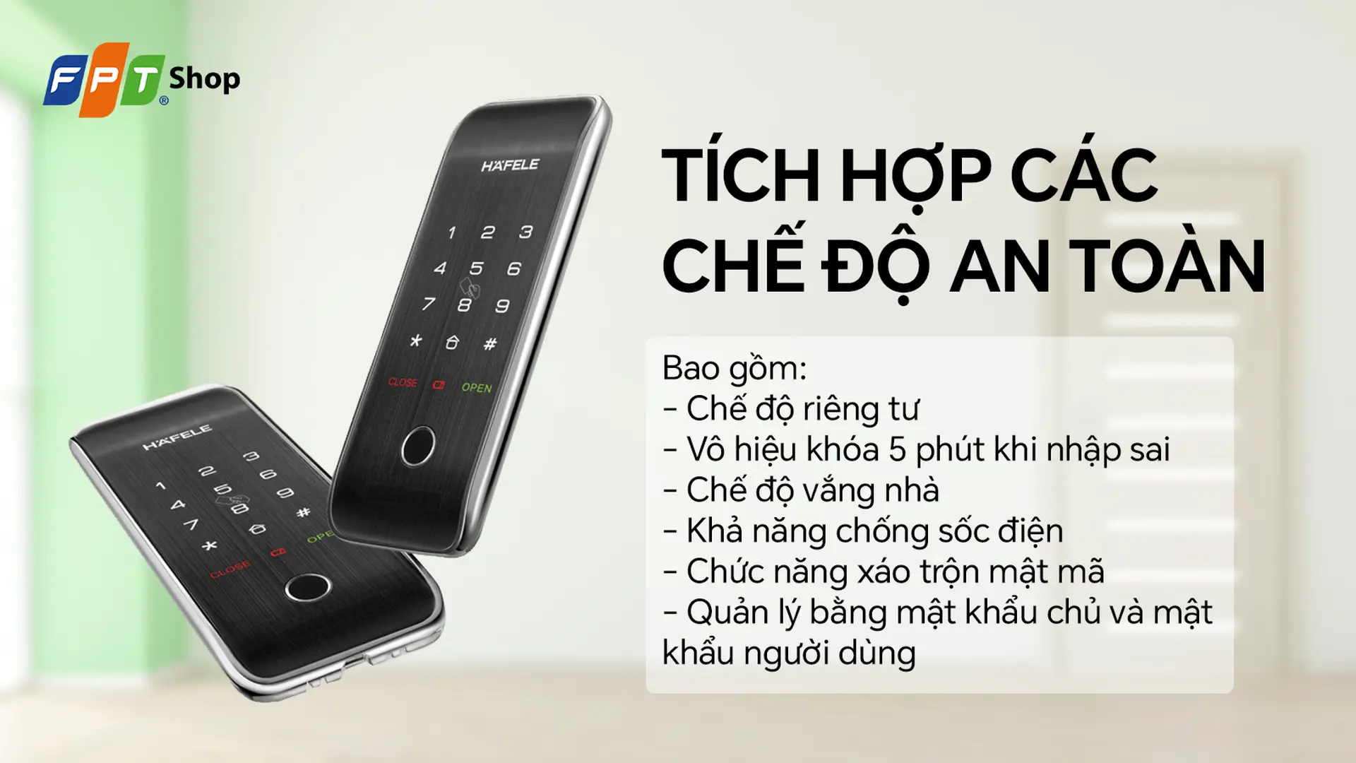 Khóa điện tử Hafele ER5100 (912.20.200) chính hãng, giá rẻ
