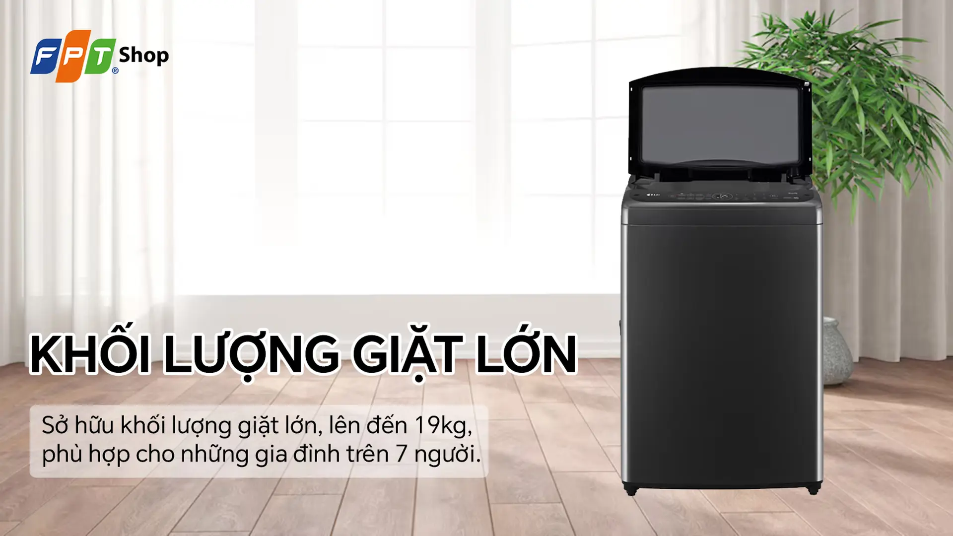 Máy giặt LG Inverter 19kg TV2519SV7J | Giá tốt, giao tận nhà