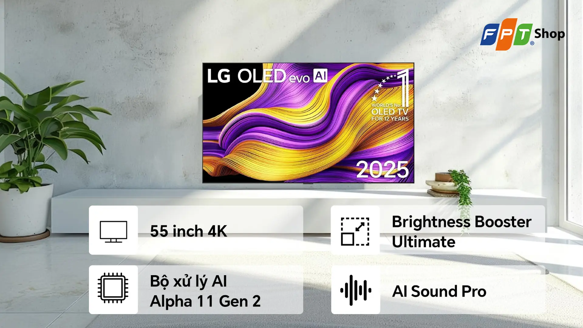 LG Smart TV OLED 55 inch 4K OLED55G5PSA chính hãng, giá rẻ