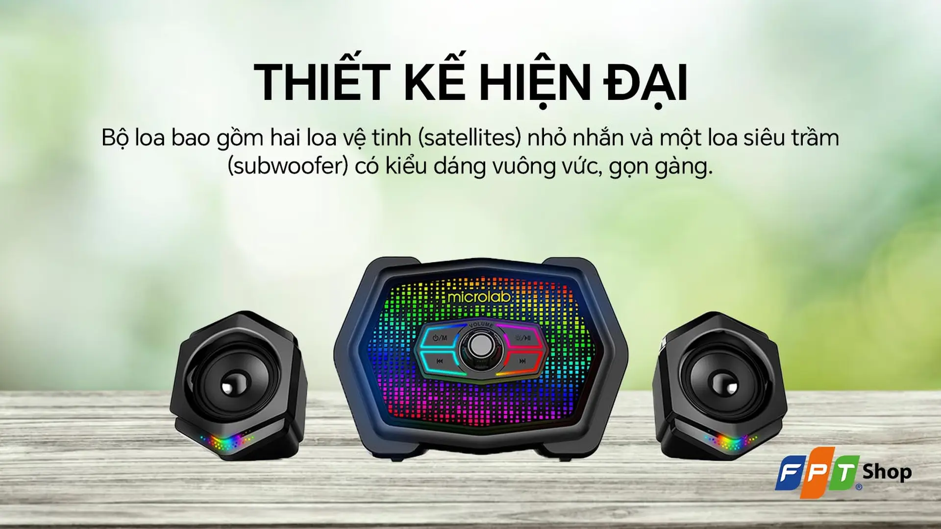 Loa dàn 2.1 Microlab U220 | Âm thanh rõ nét, nhỏ gọn, giá rẻ