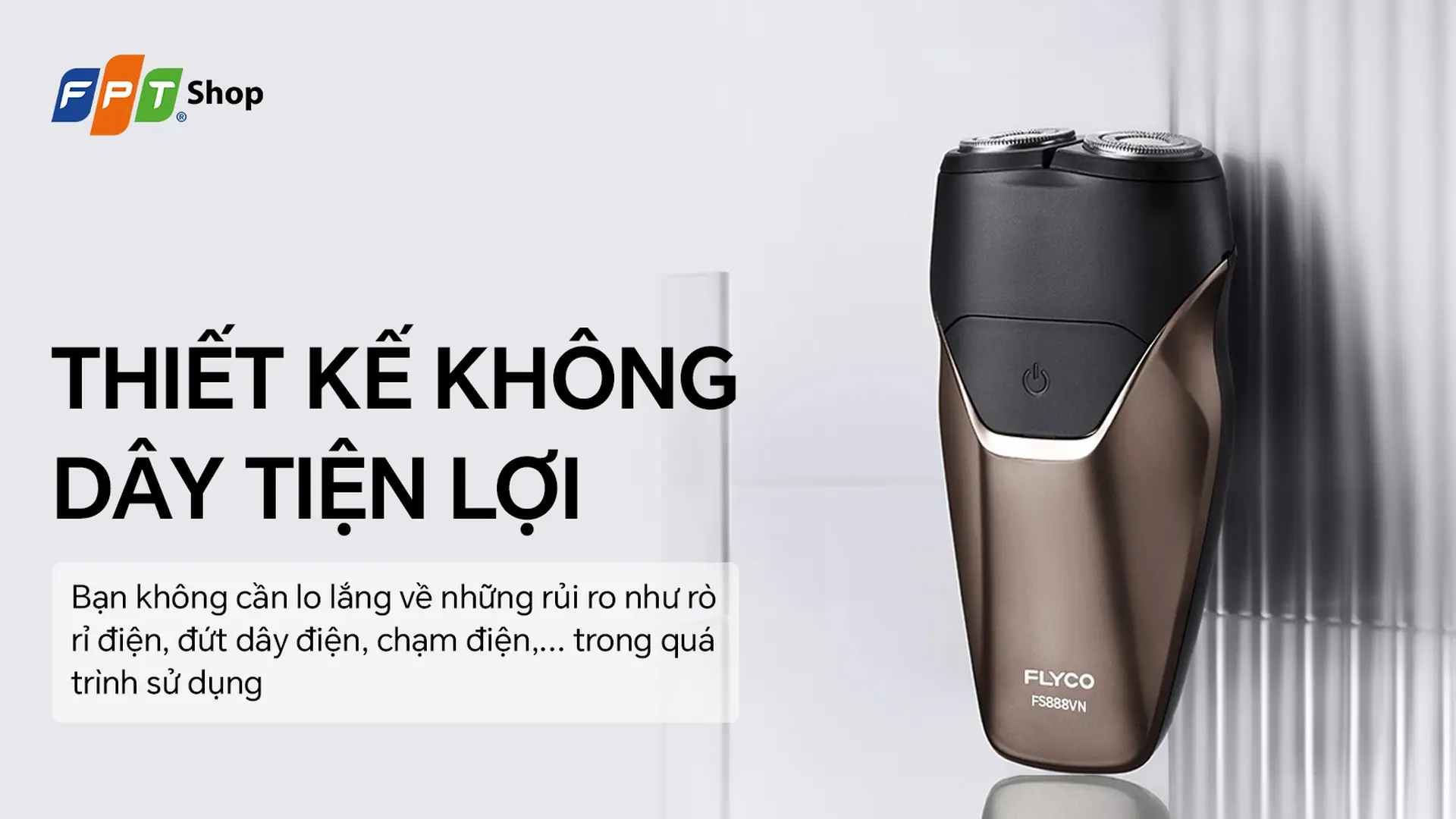 Máy cạo râu Flyco FS888VN chính hãng | An toàn, dễ dùng
