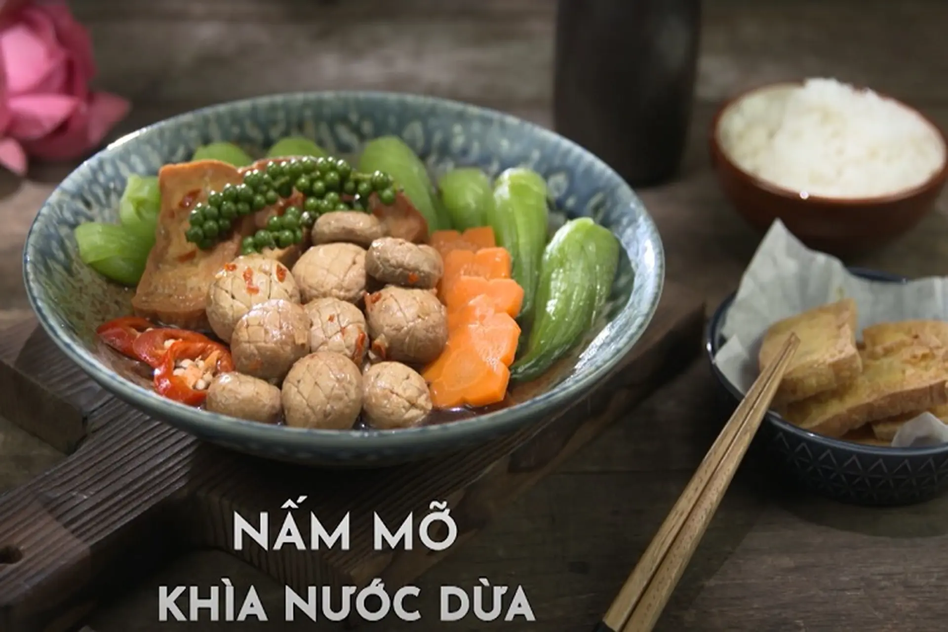 Đổi gió làm món nấm mỡ khìa nước dừa ngọt ngon, đậm vị