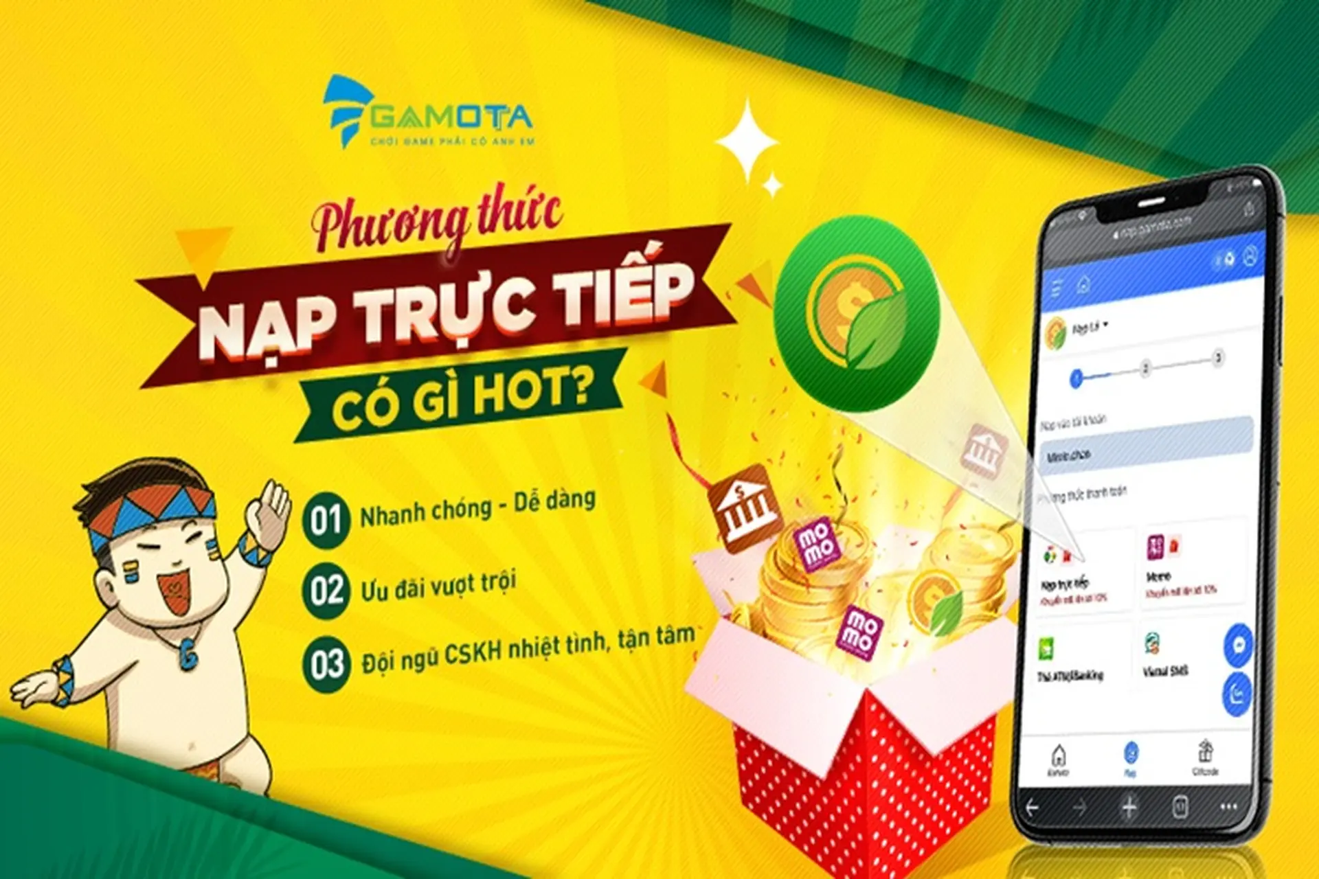 Cách nạp Gamota để game thủ trải nghiệm các tựa game hot