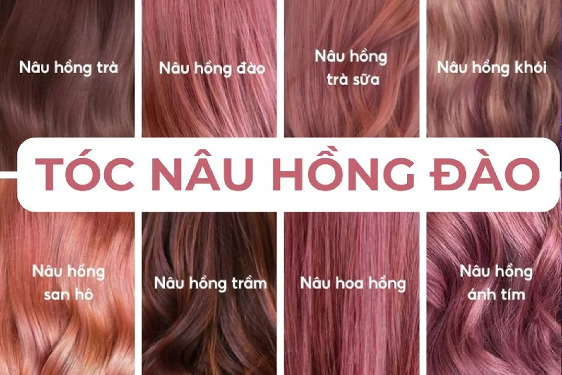 Gợi ý 10 kiểu tóc màu nâu hồng đào phù hợp với xu hướng 2024