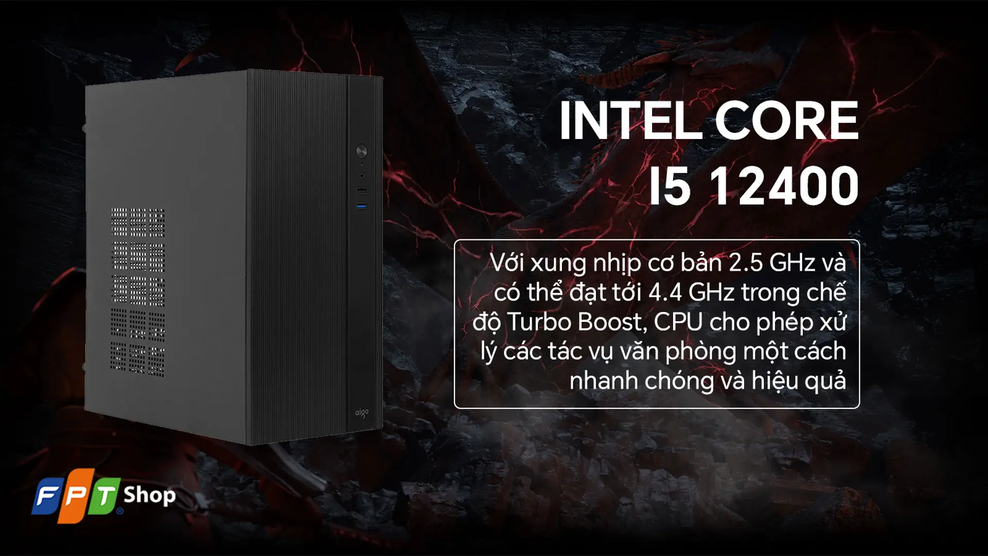 PC E-Power Office 34 Intel Core i5 12400 / RAM 16GB / SSD 512GB / 450W chính hãng, giá rẻ