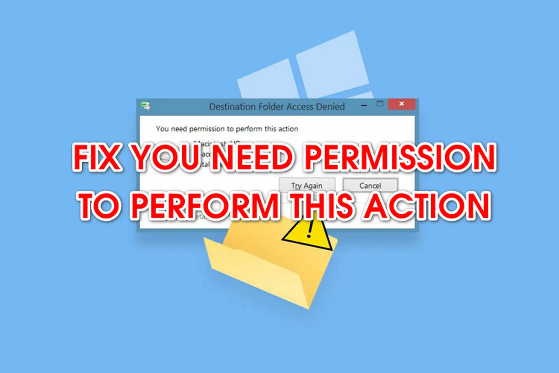 Sửa lỗi You Need Permission to Perform This Action Win 10 cực nhanh