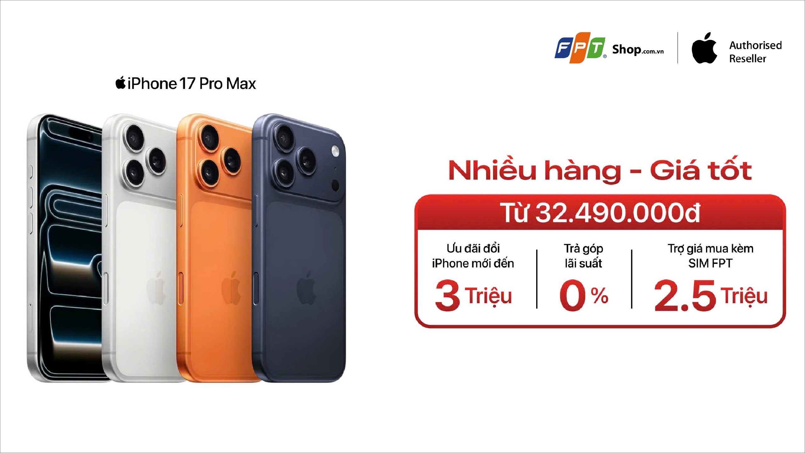 iPhone 17 và iPhone Air ưu đãi khủng tại FPT Shop Miền Đông Nam Bộ và ...