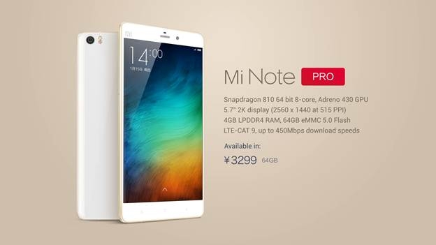 Xiaomi Mi Note Pro-đẹp và sang trọng