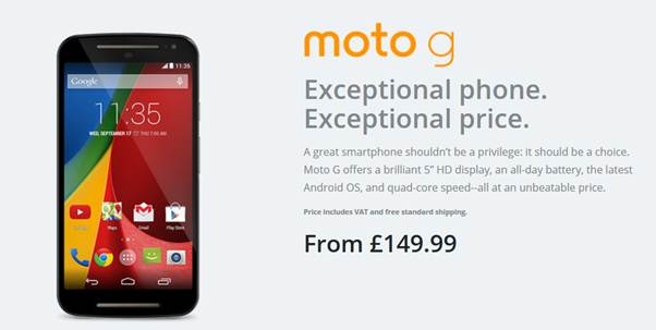 Phiên bản mới nhất của Motorola – Moto G LTE trình làng ở Anh