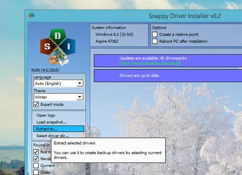 Snappy Driver Installer phần mềm giúp bạn tự động tải và cài đặt Driver